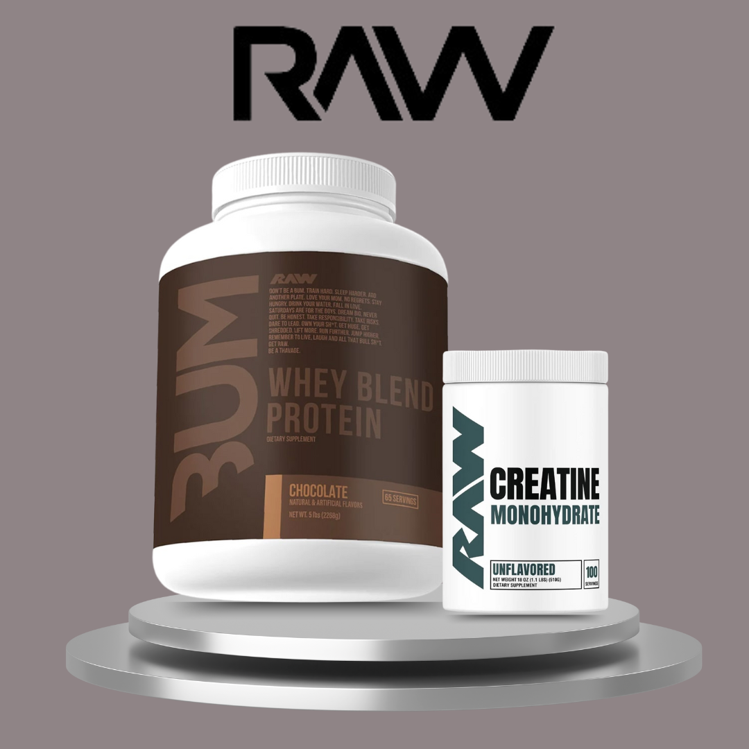 Pack Cbum Raw Nutrition Whey Blend 5lb y Raw Creatine 500 g ...
